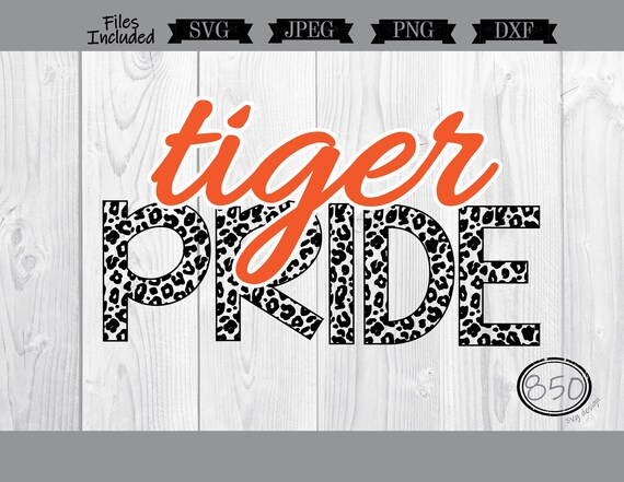 Tiger Pride Leopard Print Mascot SVG Dxf Png Jpg | Etsy