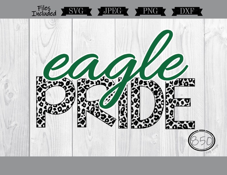 Eagle Pride Leopard Print Mascot SVG Dxf Png Jpg - Etsy