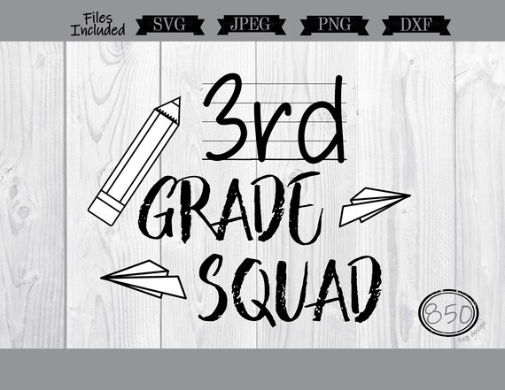 3rd Grade Squad SVG Back to School Third Grade School | Etsy