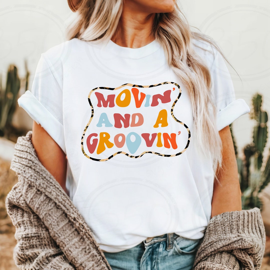 Movin and Groovin PNG Sublimation Transfer Boho Style Leopard Print ...