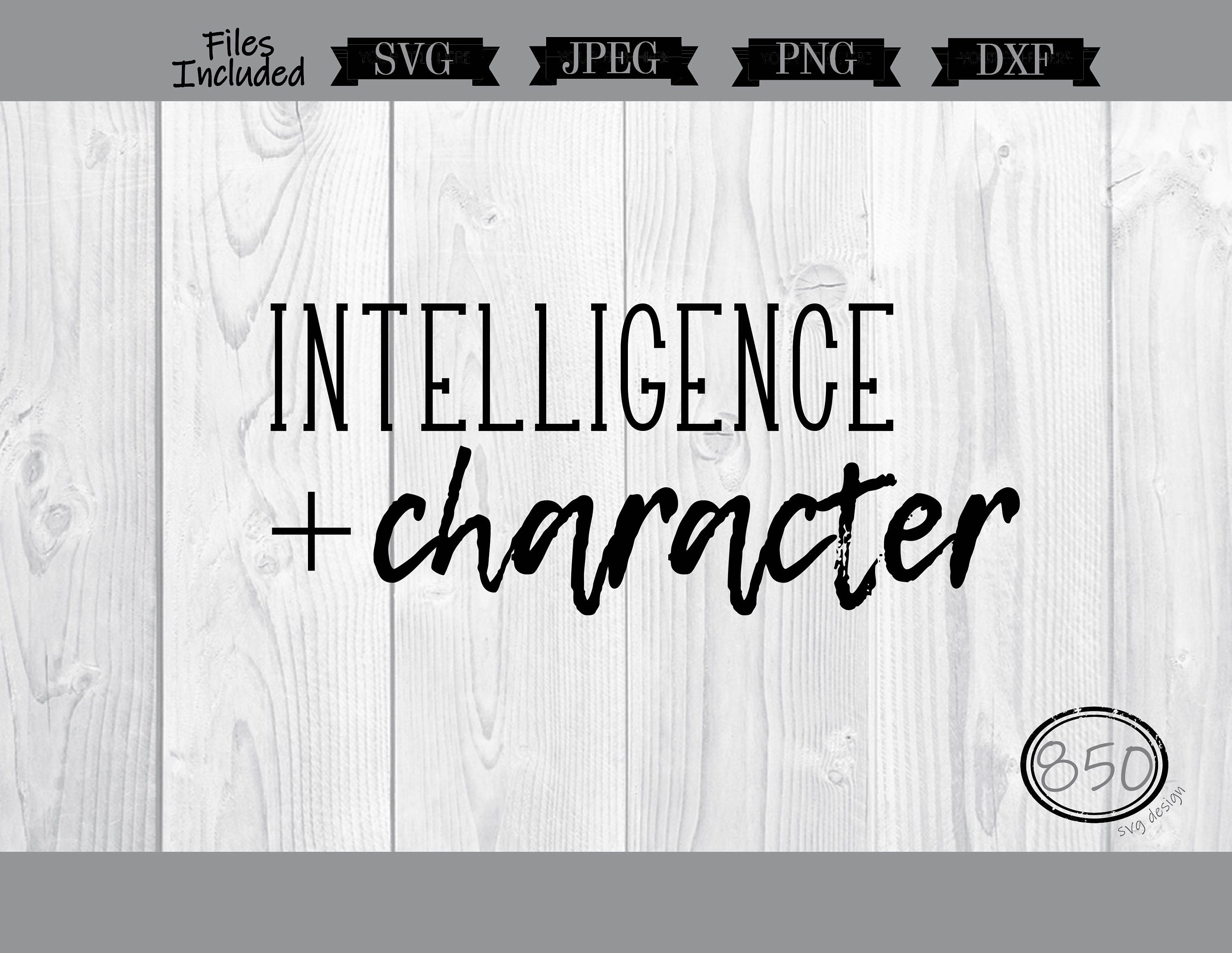 Intelligence Character SVG Dxf Png Jpg - Etsy