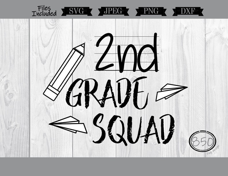 Escuadrón de 2º Grado svg / Segundo Grado svg / Regreso a la - Etsy México