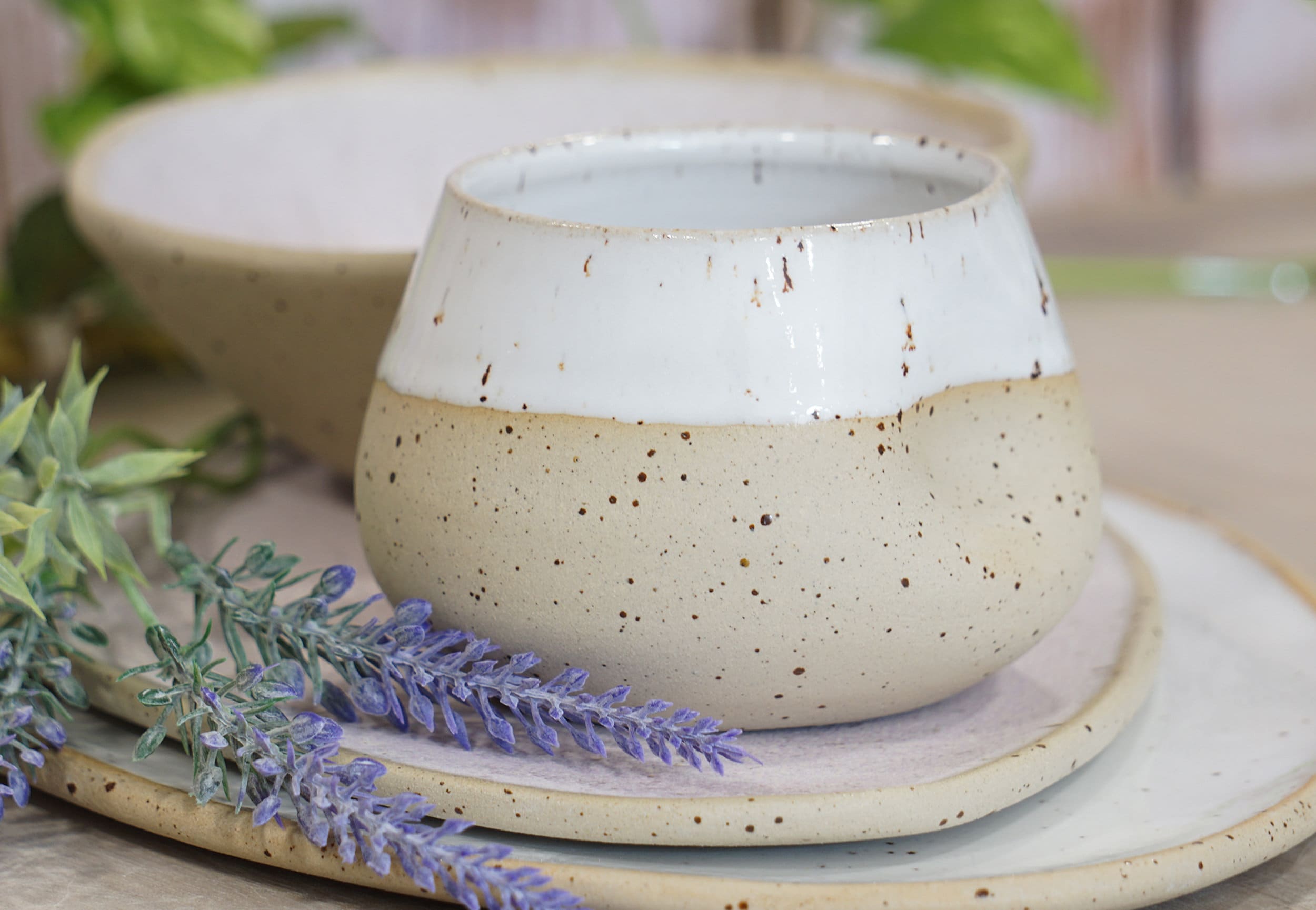 White Thumb Mug, Handmade White/beige Coffee Mug, Ceramic Pinched Mug ...