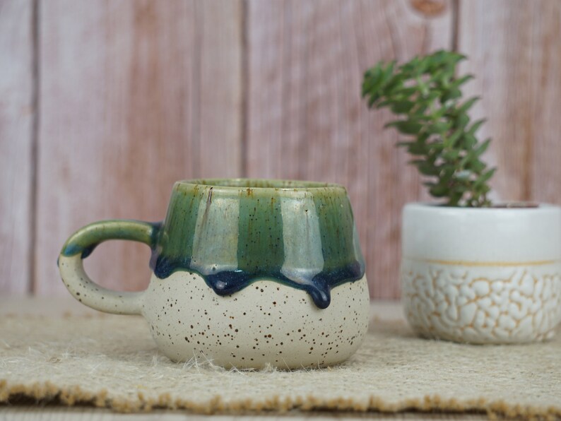 Ceramic Mug Unique Ceramic Green Mug Speckled Stoneware - Etsy