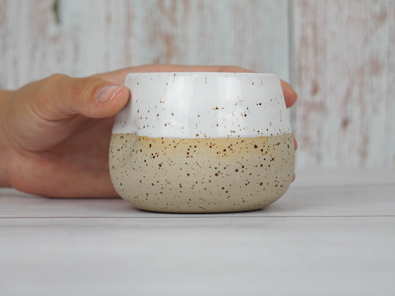 White Thumb Mug Handmade White/beige Coffee Mug Ceramic - Etsy
