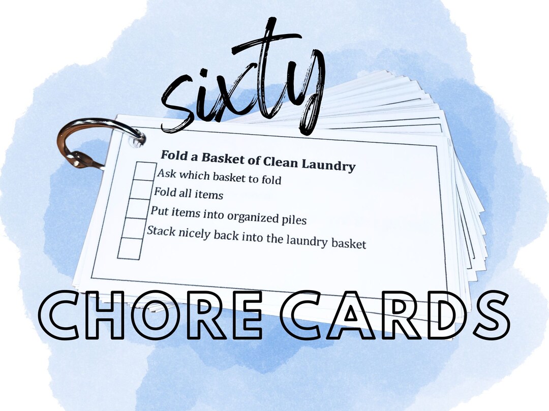 60 Detailed Chore Cards for Kids, Tweens, and Teens - Etsy