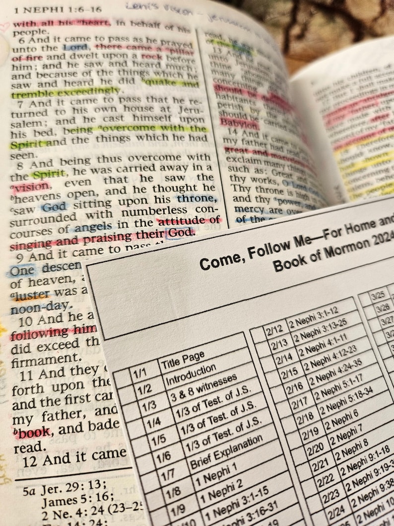 2024 Book of Mormon Come Follow Me - for Home and Church Daily Reading ...