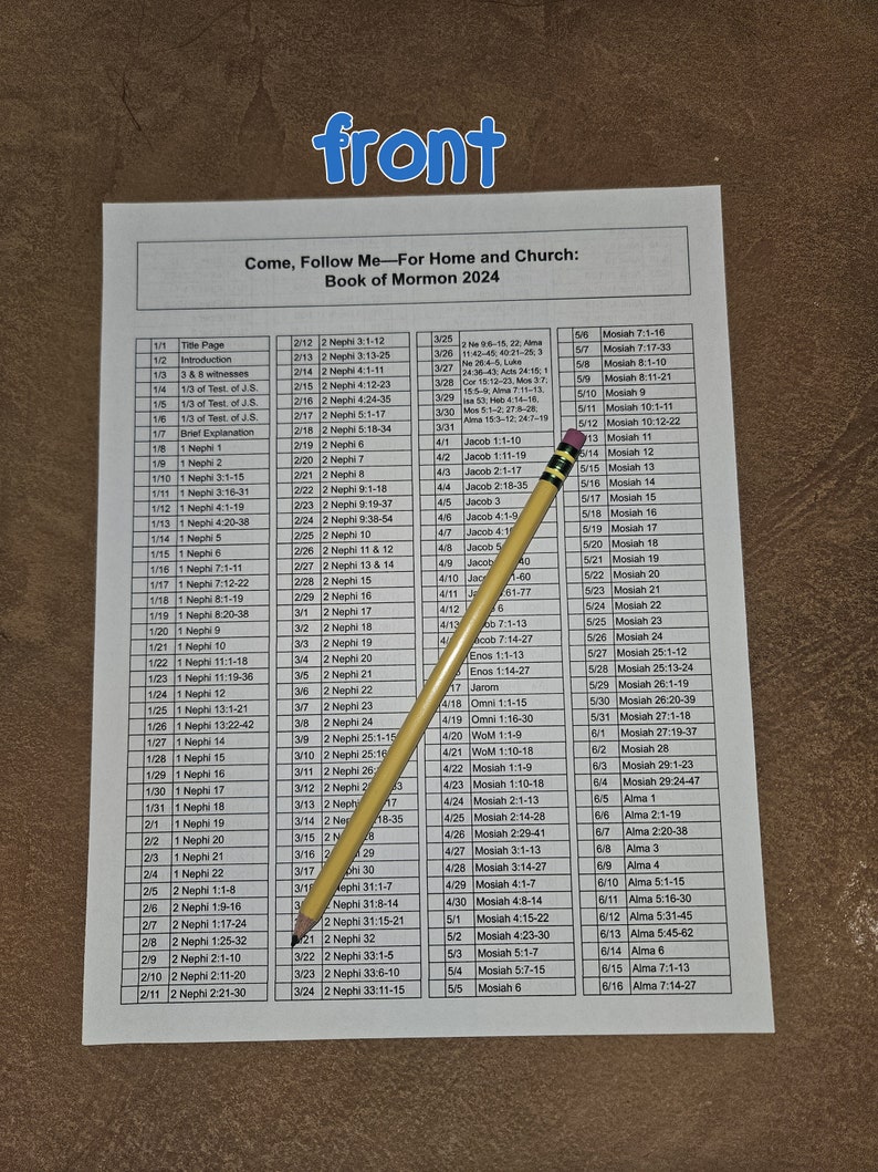 2024 Book of Mormon Come Follow Me - for Home and Church - Reading ...