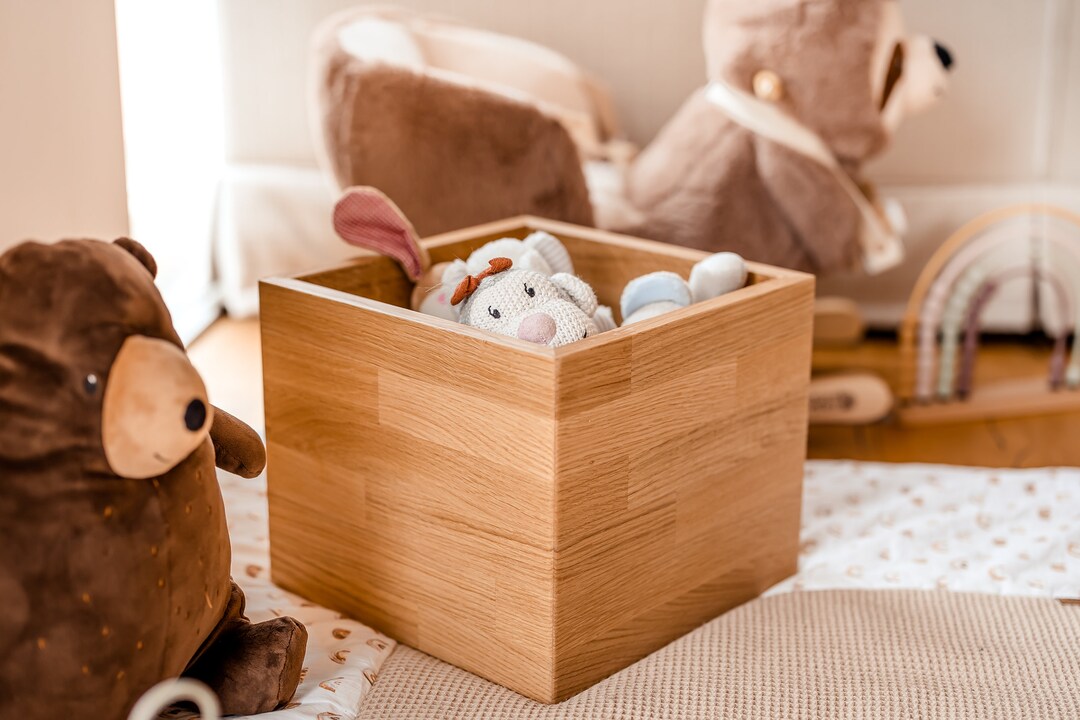Wooden Box in Oak, Toy Box Solid Wood, Jewelry Box, Storage Box, Solid ...