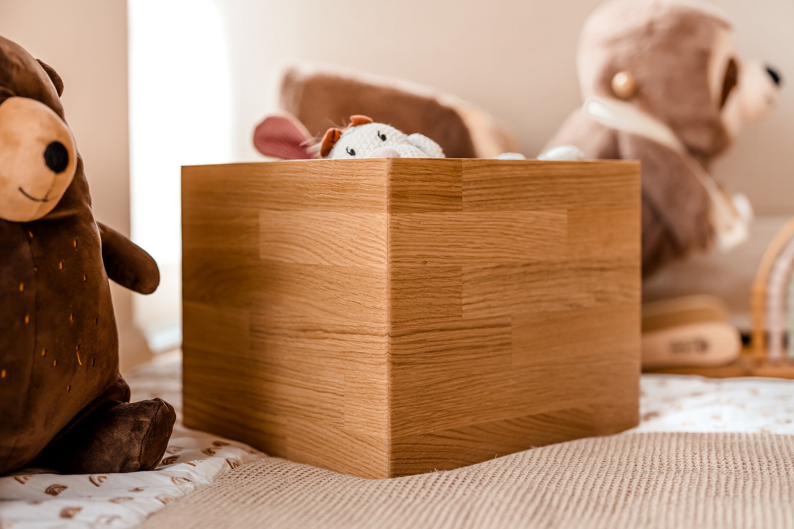 Wooden Box in Oak, Toy Box Solid Wood, Jewelry Box, Storage Box, Solid ...