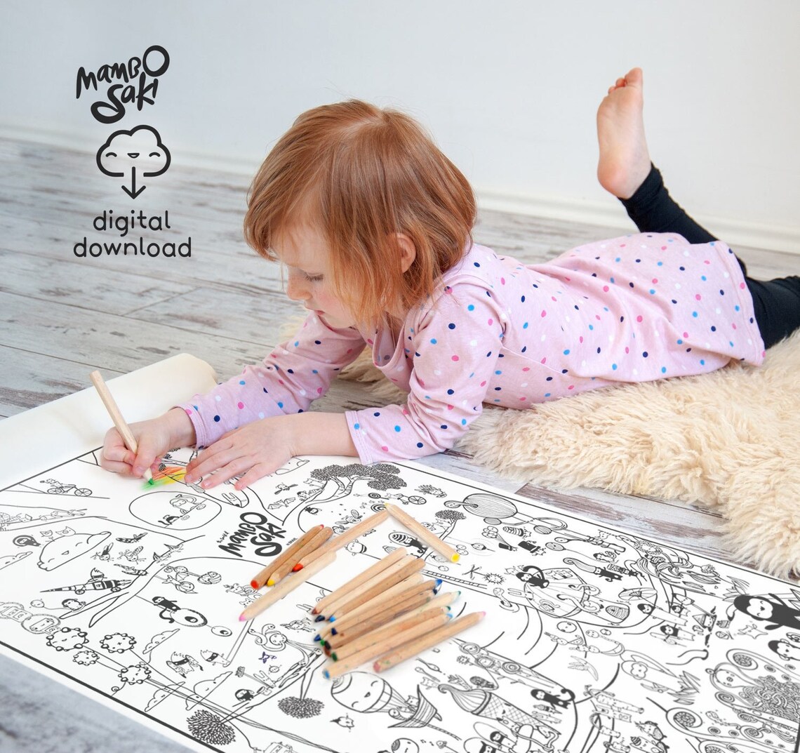 Mambo Saki World, Animal Print, Children's Art, Kids Decor, Childrens ...