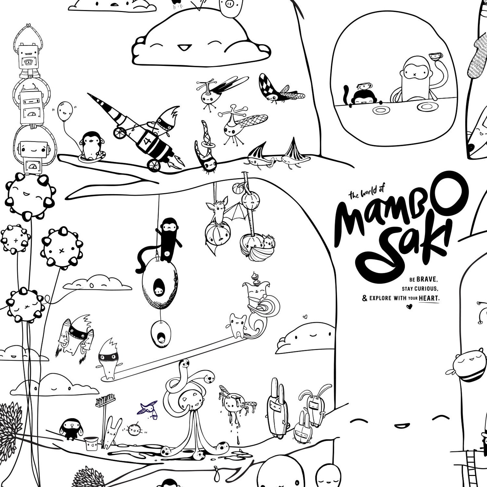 Mambo Saki World, Animal Print, Children's Art, Kids Decor, Childrens ...