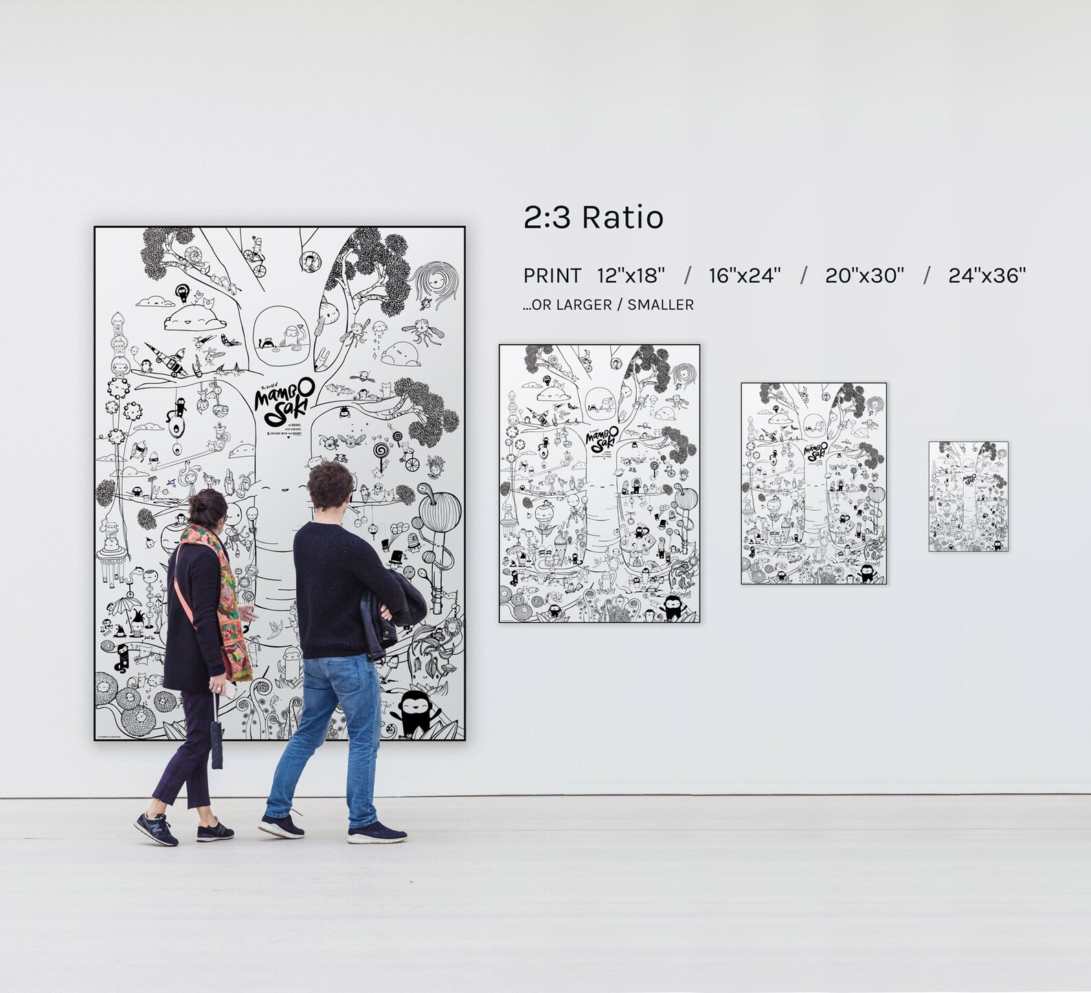 Mambo Saki World, Animal Print, Children's Art, Kids Decor, Childrens ...