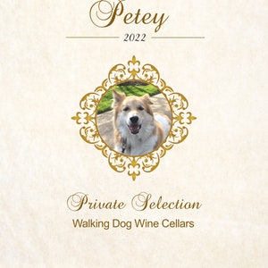 Custom Dog Wine Label With Personalized Story on the Back Personalized ...