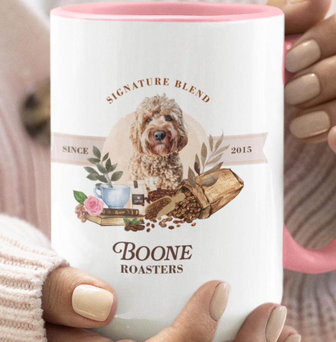 Custom Dog or Cat Coffee Roasters Mug, Personalized Pet Name & Photo ...