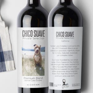 Custom Pet Photo Wine Label With Personalized Story - Pet Lover Gift by ...