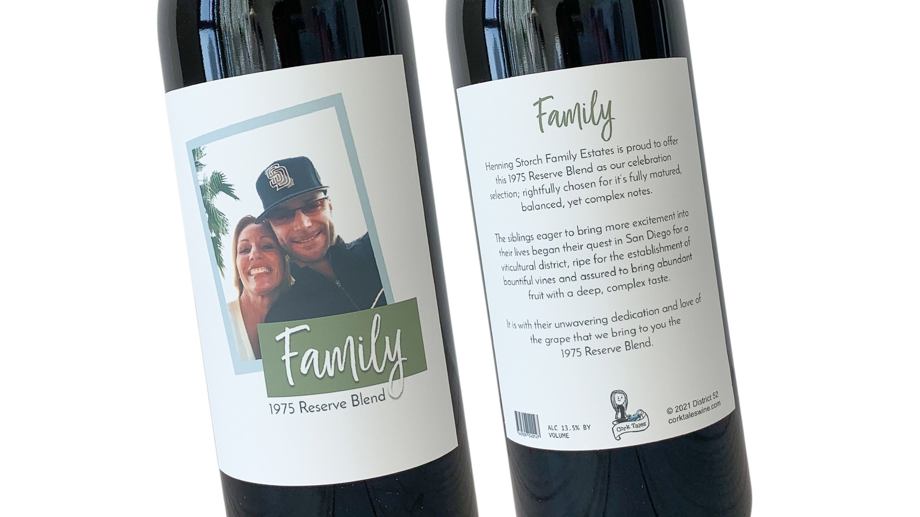 Custom Family Wine Label With Personalized Story Unique Gift - Etsy