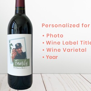 Custom Wine Label With Personalized Story Personalized Wine Sticker ...