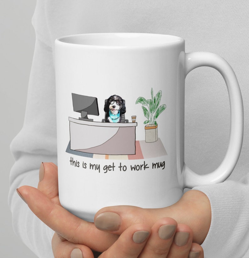 Custom Pet Photo Coffee Mug | Funny Work From Home Gift - Etsy