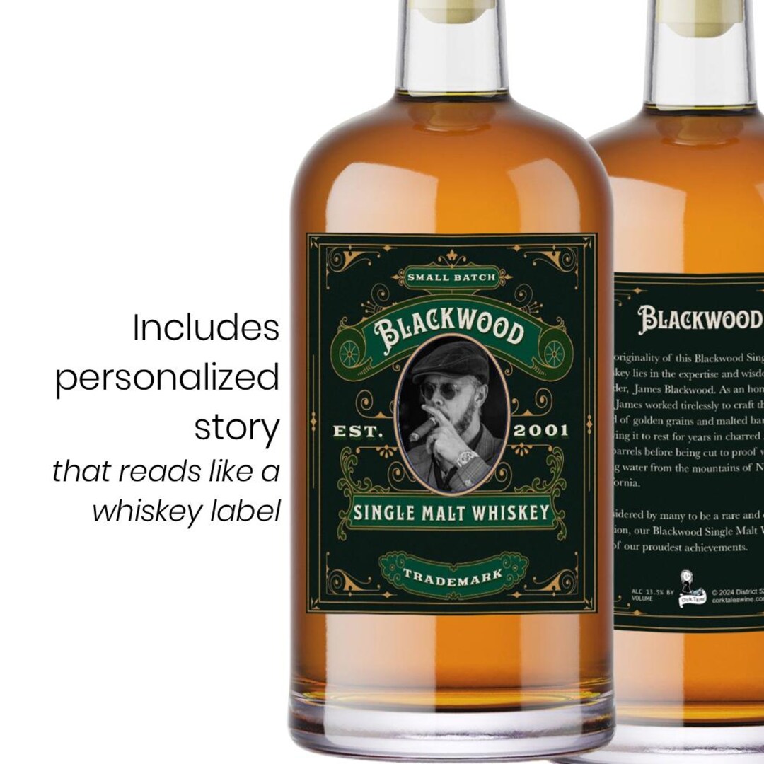 Whiskey Label With Story Personalized - Gift for Whiskey Lover ...