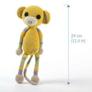 Funny Yellow Baby Monkey Toy, Amigurumi, Filled With Non-allergenic ...