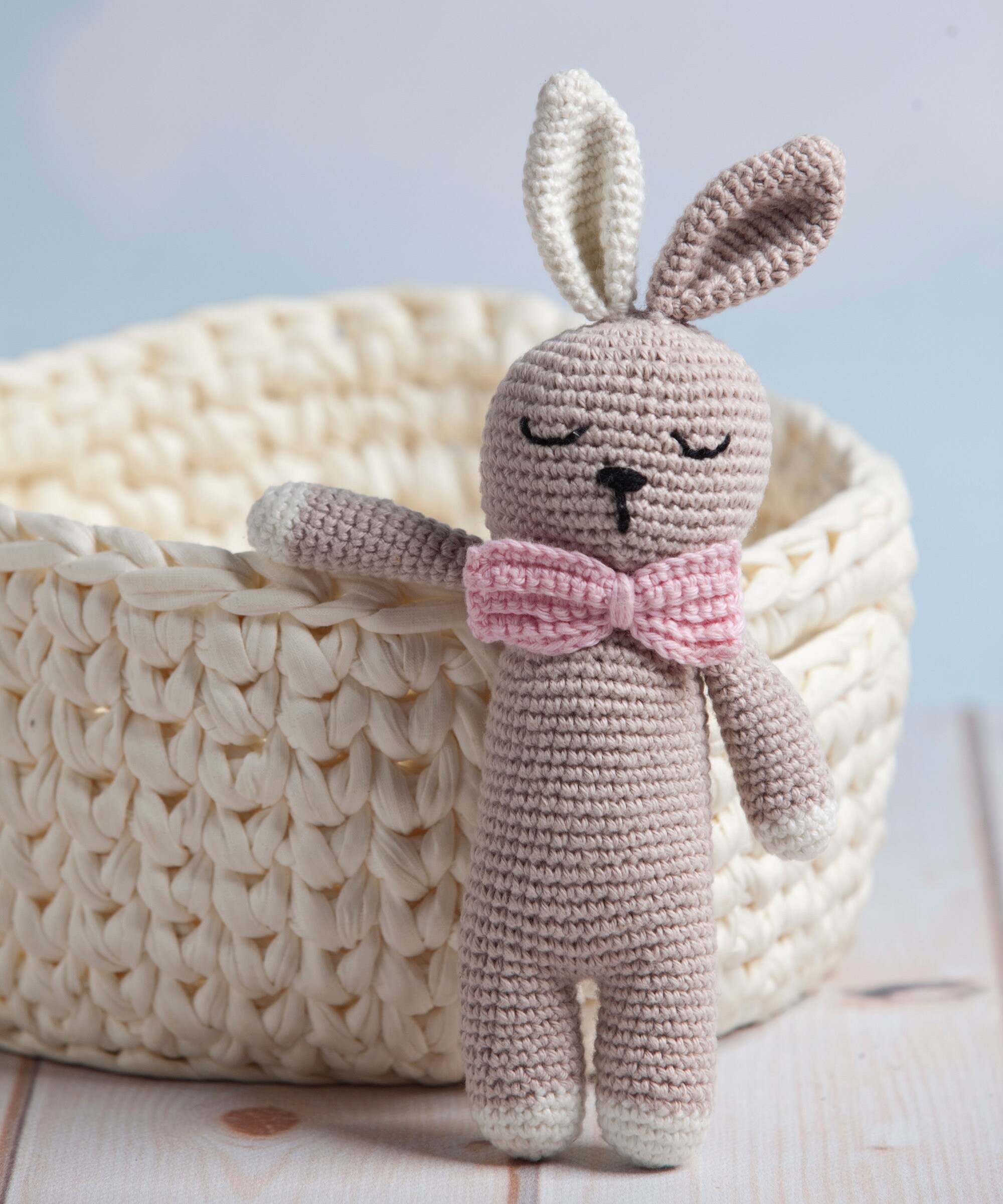 Rabbit With Bow Tie, Amigurumi Toy Made of Crochet, a Perfect Cuddly ...