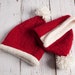 Toddler Classic Santa Hat, Red With a Pompom, Made of Wool Knitting ...