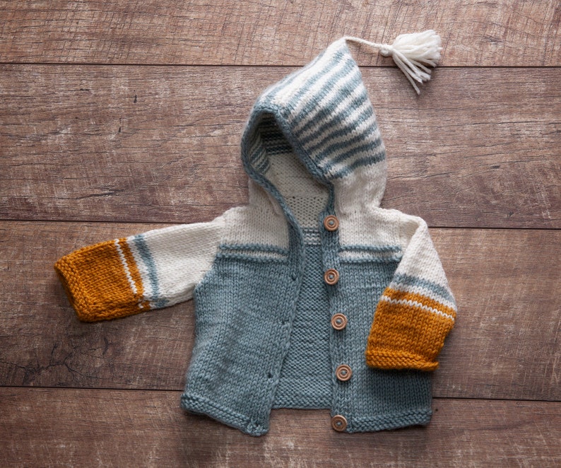 Baby Set Newborn: Cuddly Teddy Bear, Baby Sweater With Hood, Hand ...