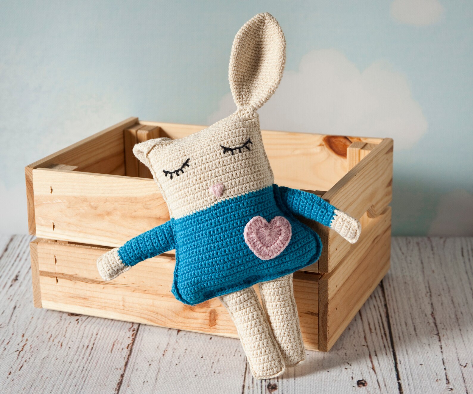 Rabbit, Rag Doll, Crochet Toy Amigurumi for Children, Filled With Non ...