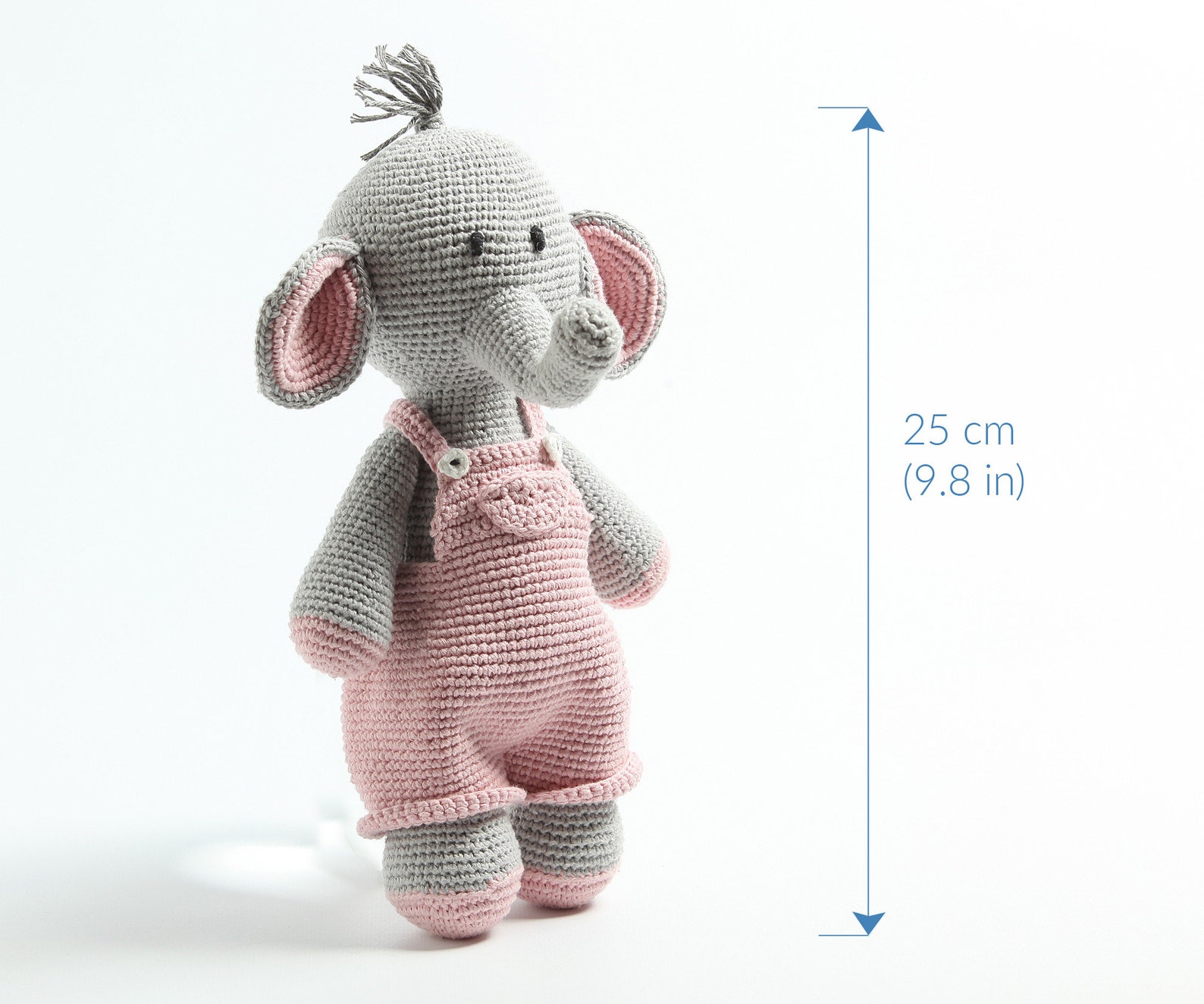 Trumpeted Elephant Cuddle in Pink Pants, Crochet Toy for Children ...