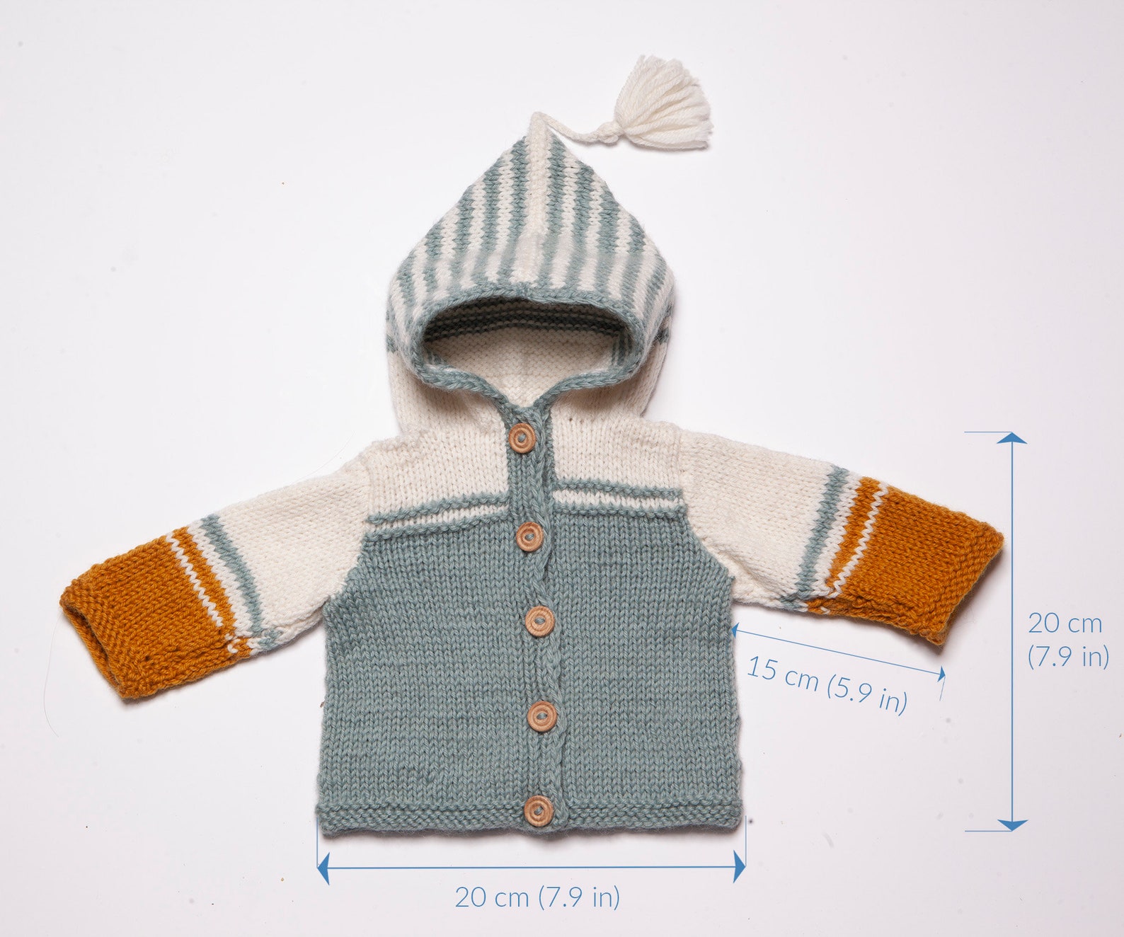 Baby Set Newborn: Cuddly Teddy Bear, Baby Sweater With Hood, Hand ...