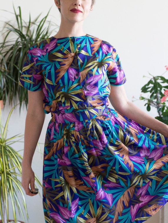 80s Tropical Skirt Set - Gem