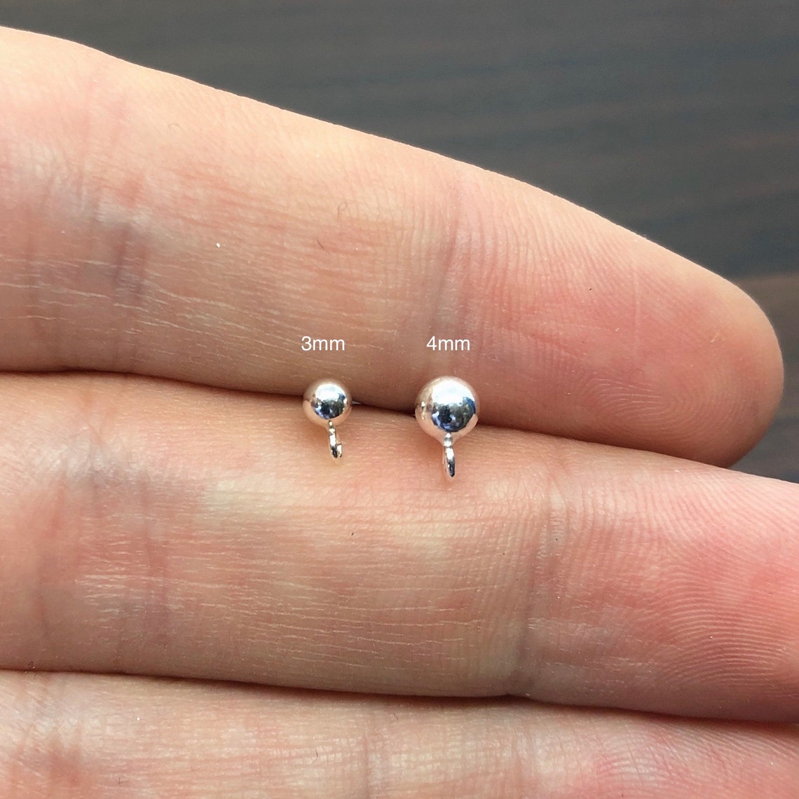 Triple Stud Earlobe Piercing Sterling Silver/gold - Etsy