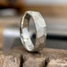 Faceted Argentium Silver Ring - 6mm Rough Textured Band - 935 - Mens or ...