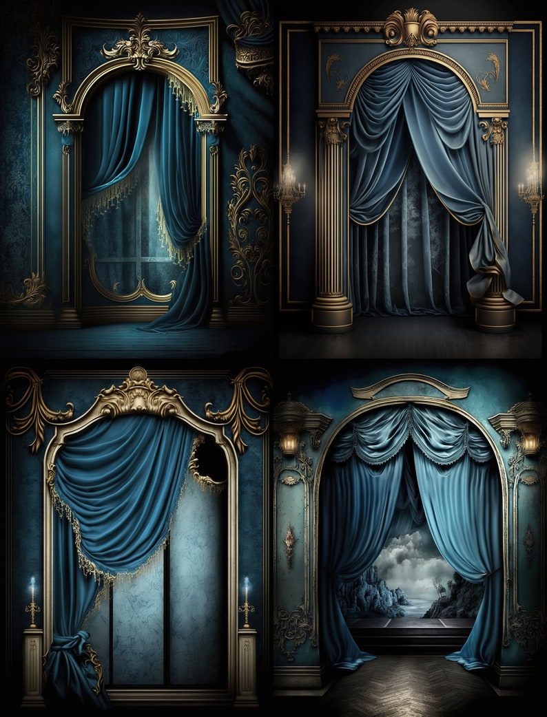 24 Unique Digital Background From Belle Epoque for Compositing With ...