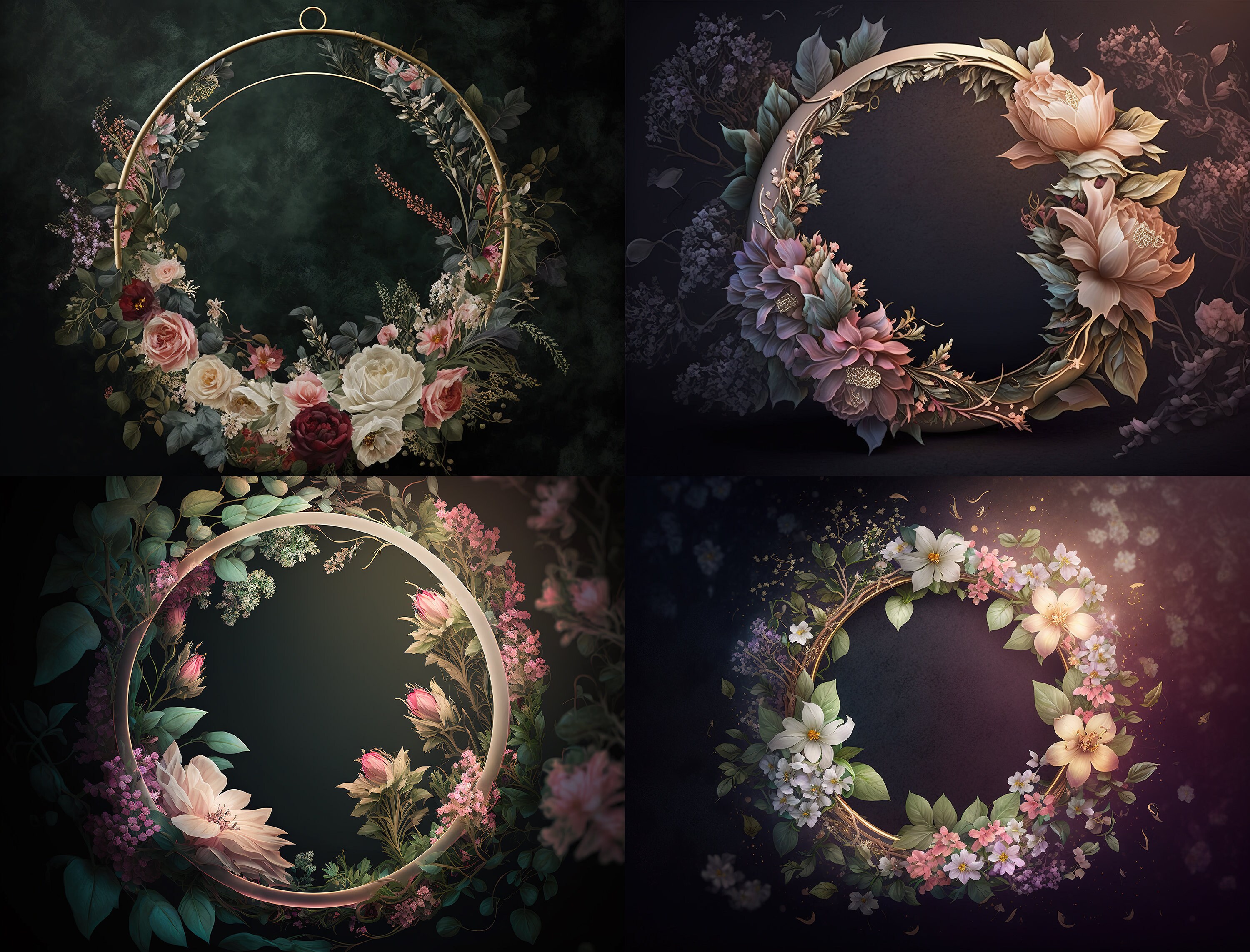 Spring Blooms: 12 Versatile Digital Backgrounds Featuring Beautiful ...
