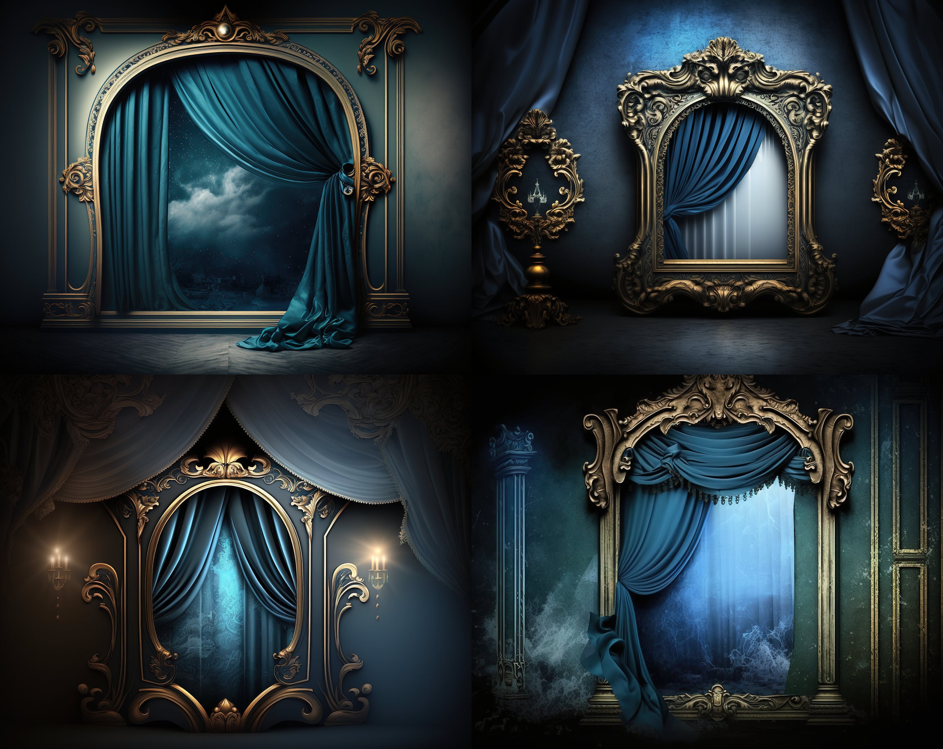 24 Unique Digital Background From Belle Epoque for Compositing With ...