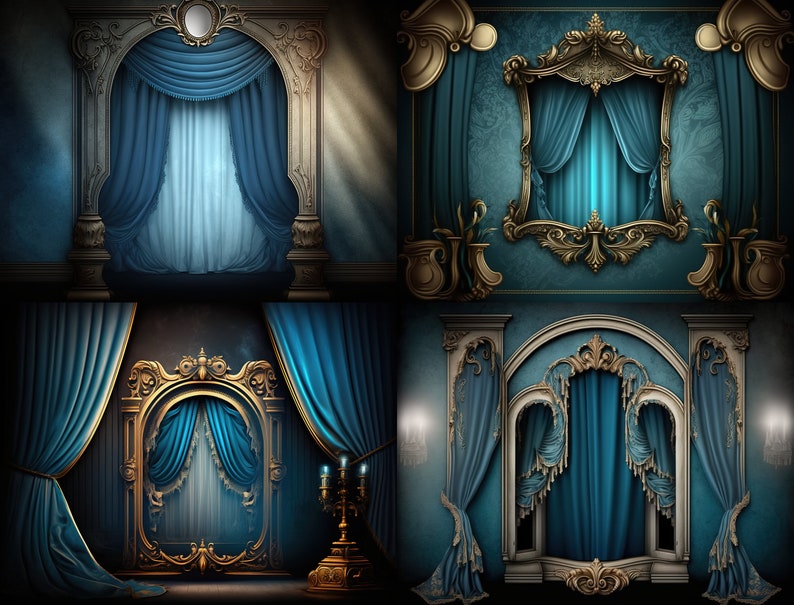 24 Unique Digital Background From Belle Epoque for Compositing With ...