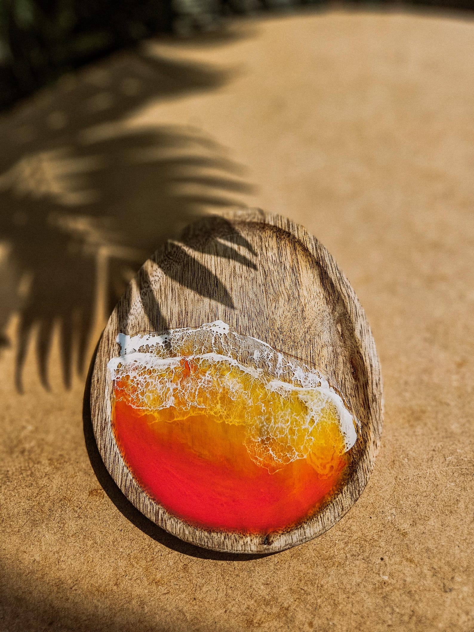 Resin Ocean Mango Wood Mini Tray, Sunset Art - Etsy