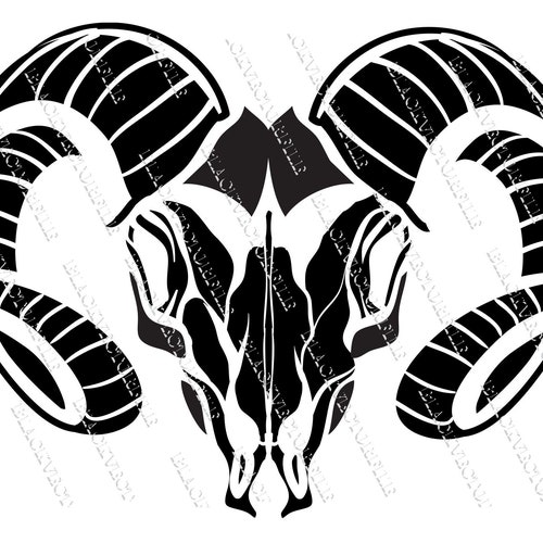 Ram Skull Svg Png and Jpeg Eps Dxf Files Instant Download - Etsy