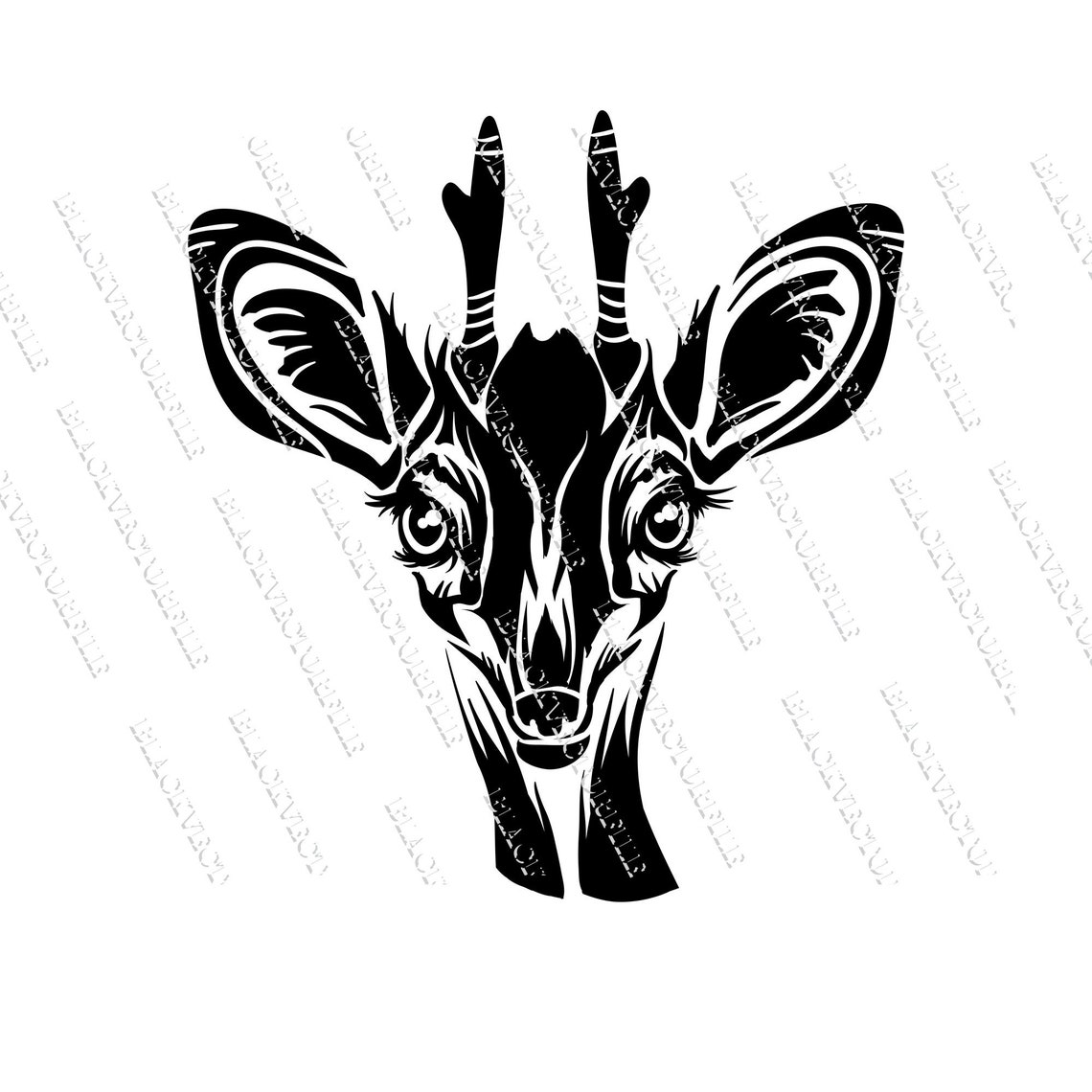 Deer Head Svg Png and Jpeg Eps Dxf Files Instant Download - Etsy