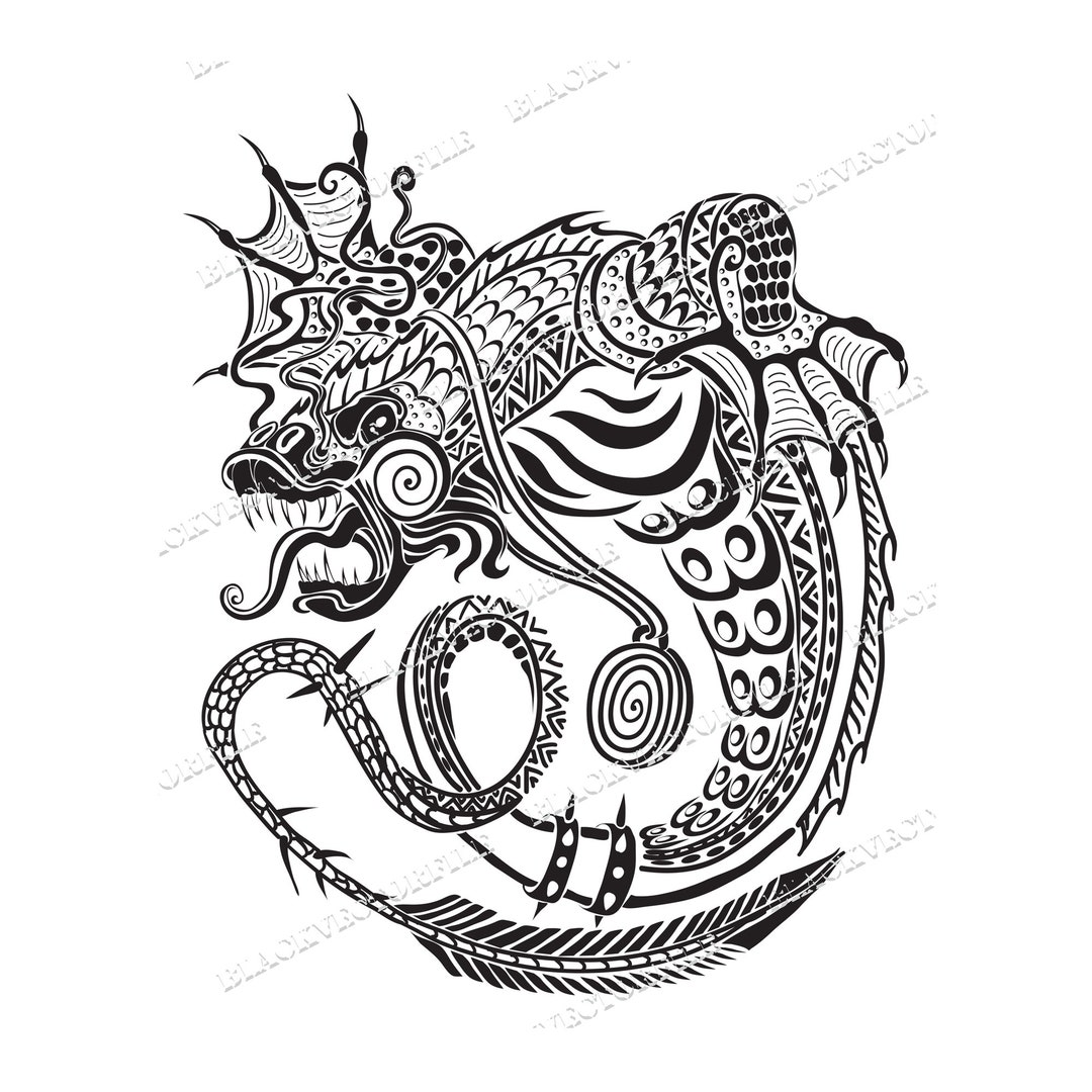 Snake Dragon in Svg, PNG and JPEG, EPS Files, Instant Download, Snake ...