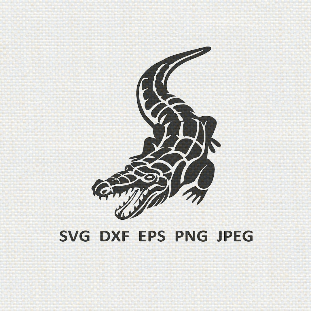 Alligator Svg, Png and Jpeg, Eps, Dxf Files, Instant Download, Vector ...