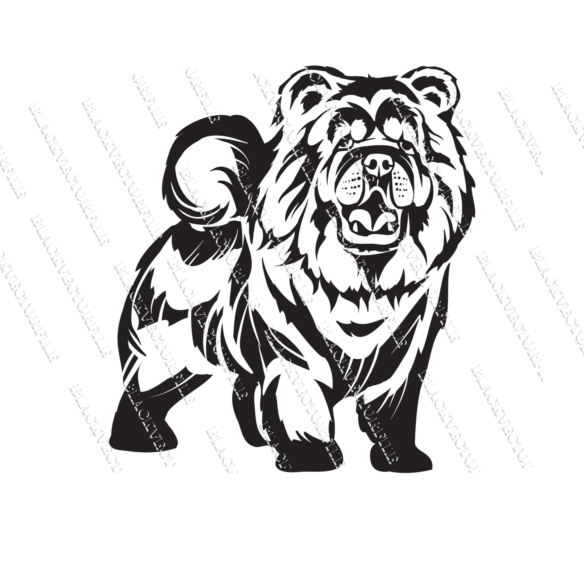 Chow Chow Svg, Png, and Jpeg, Eps, Dxf Files, Instant Download, Vector ...