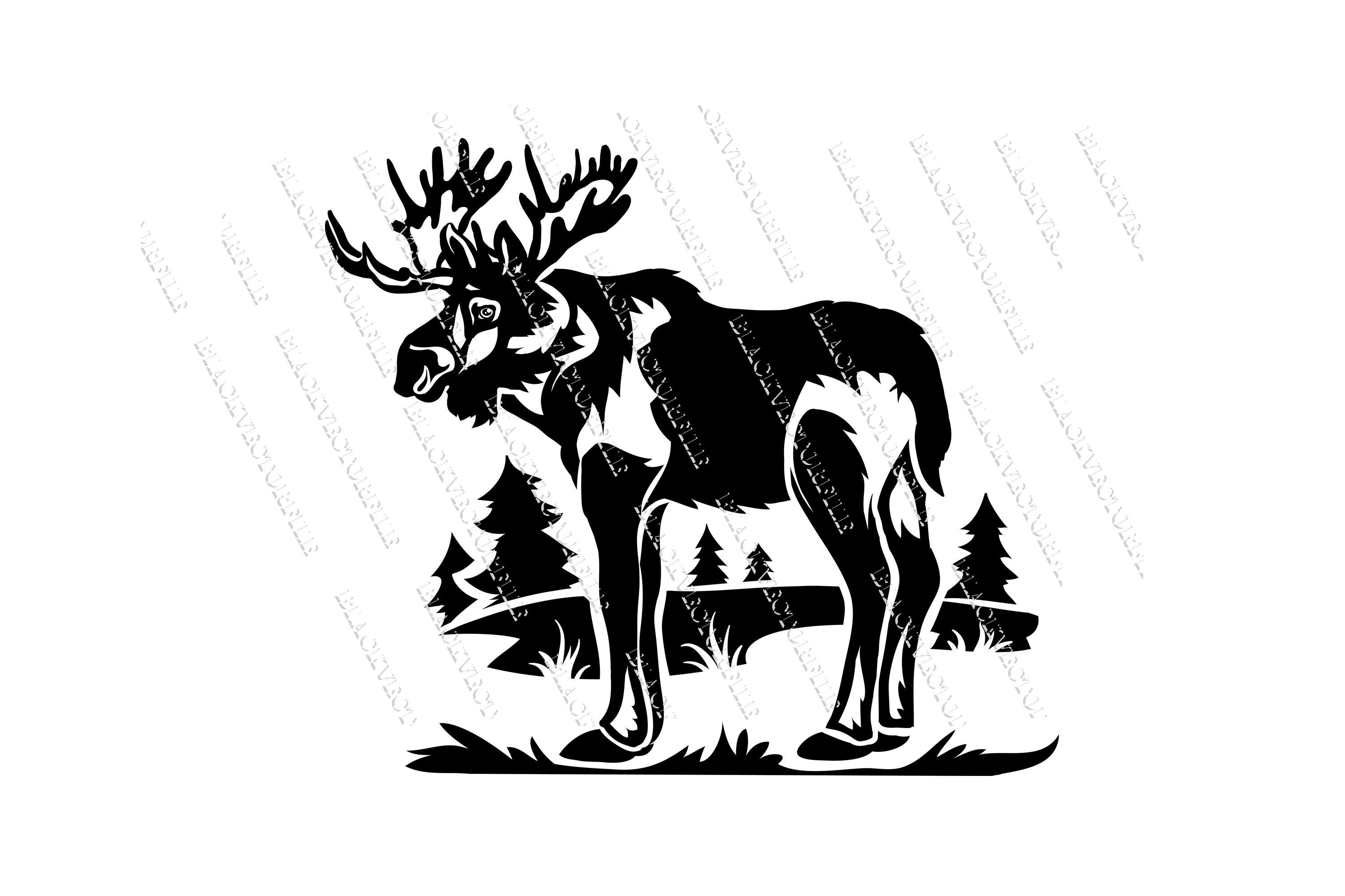 Moose Svg Png and Jpeg Eps Files Instant Download Moose | Etsy
