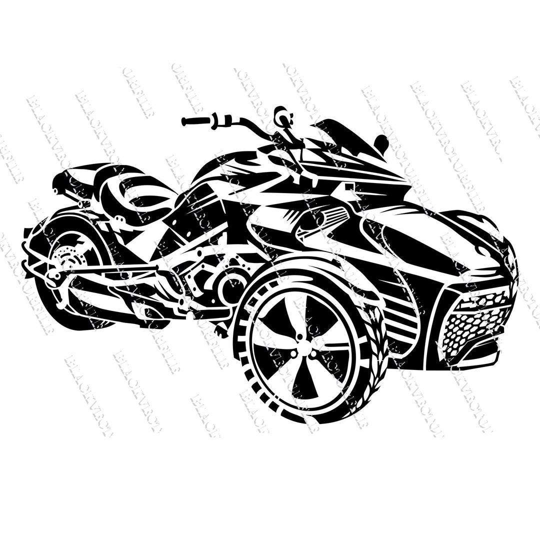3-wheel Vehicles Svg, Png and Jpeg, Eps, Dxf Files, Instant Download ...