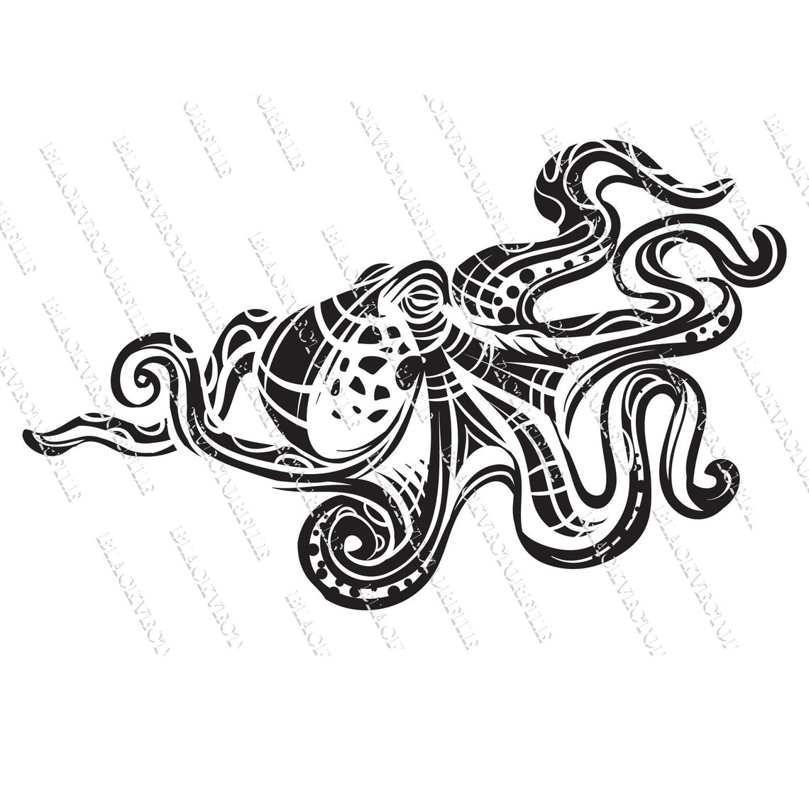 Octopus Svg Png and Jpeg Eps Dxf Files Instant Download - Etsy