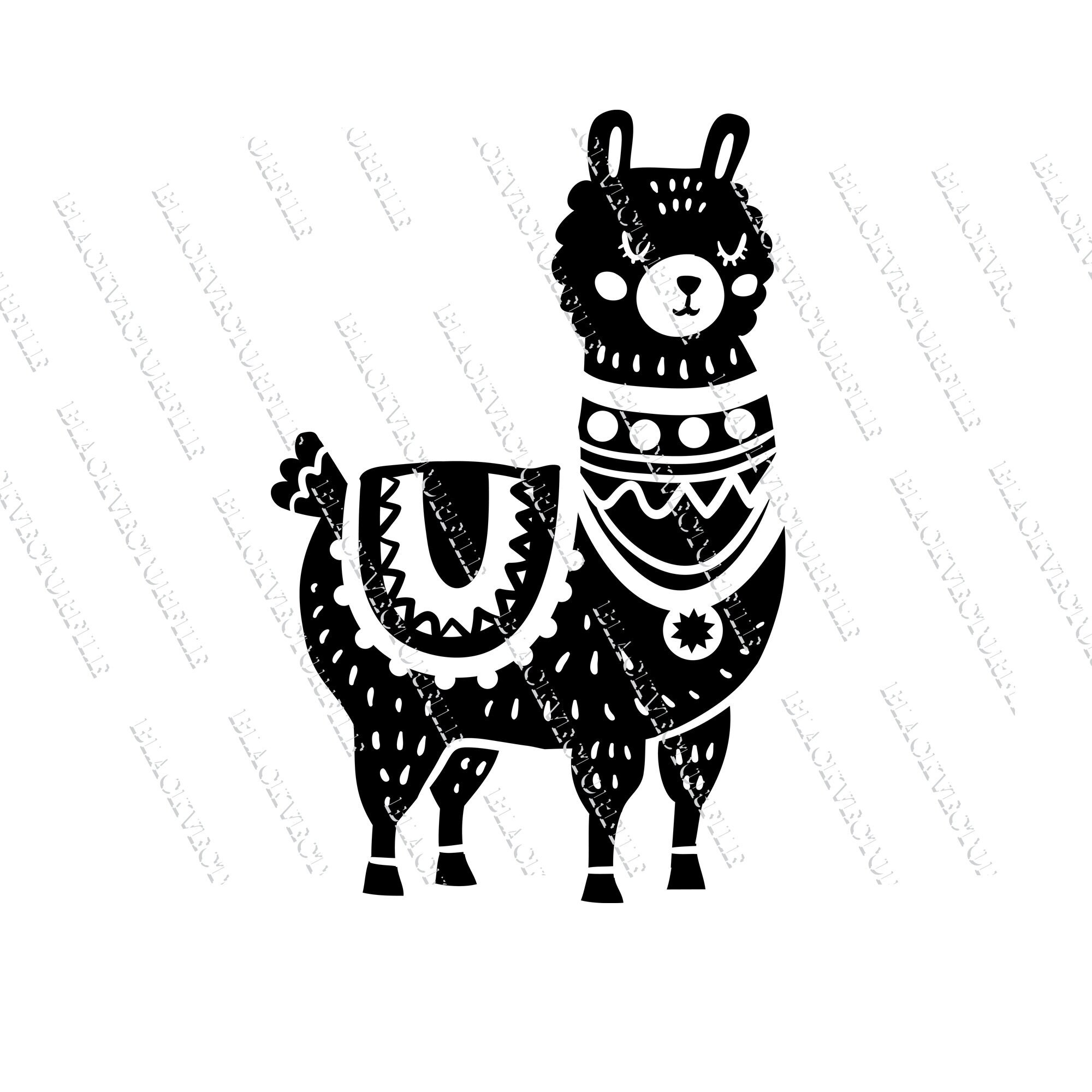 Llama Svg, Png and Jpeg, Eps, Dxf Files, Instant Download, Vector Files ...