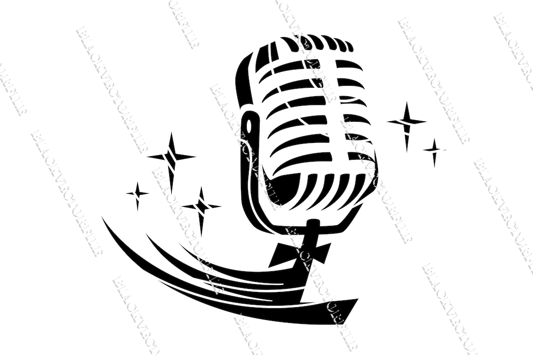 Microphone Svg, Png and Jpeg, Eps Files, Instant Download, Microphone ...