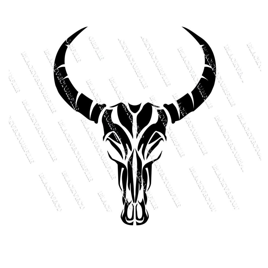 Buffalo Skull Svg, Png, Jpeg, Eps, Dxf Files, Instant Download, Vector ...